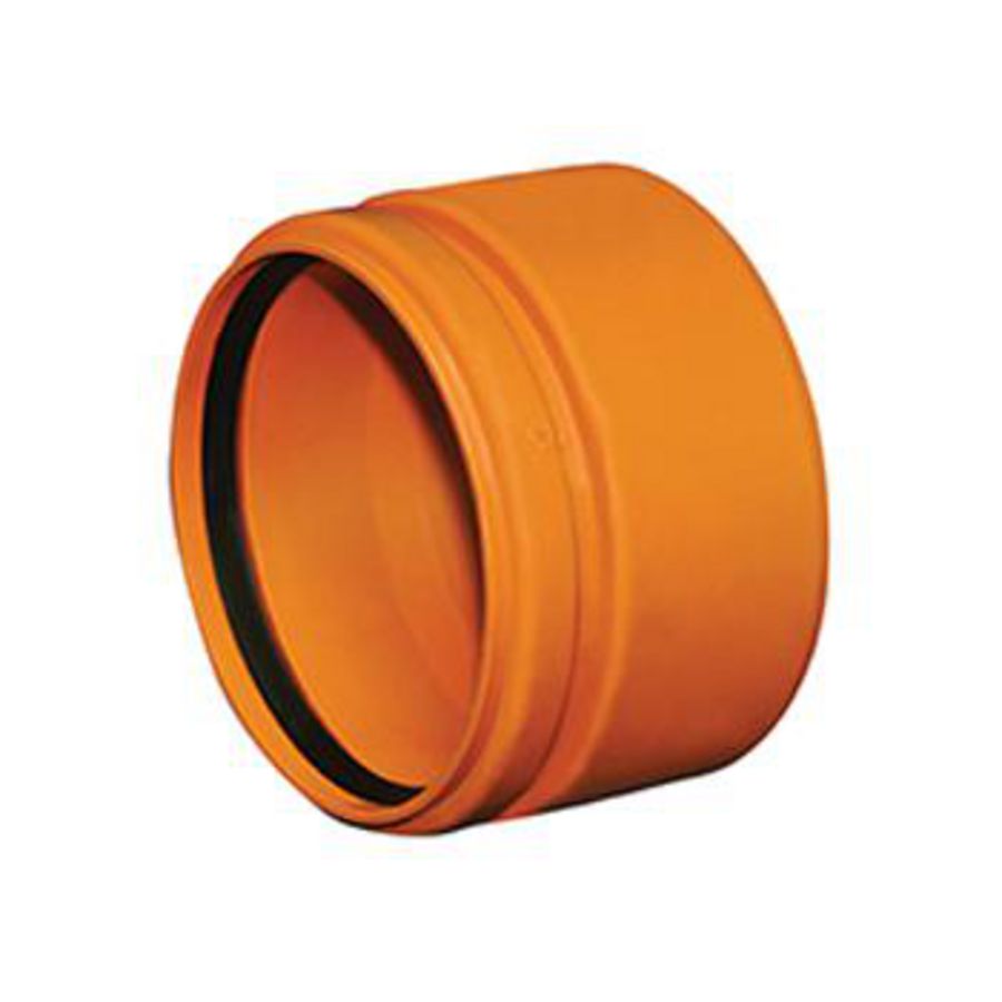 PVC manchet overgangsstuk gres-mof 186x160mm SN4 bruin Wavin | Gevier