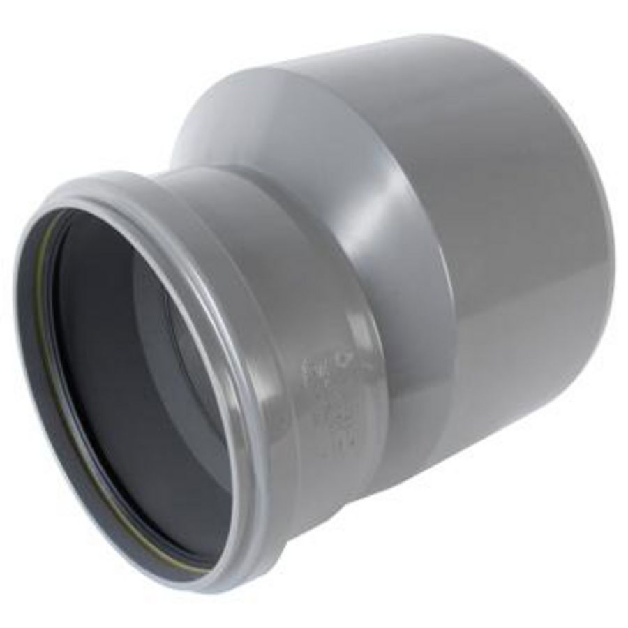 PVC verloopstuk exc. SN4 125x110mm grijs spie/mof Wavin | Rensa