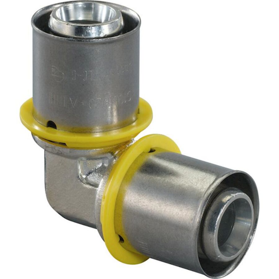 Kniekoppeling 90gr. MLC-G gas pers 25mm Uponor | Rensa