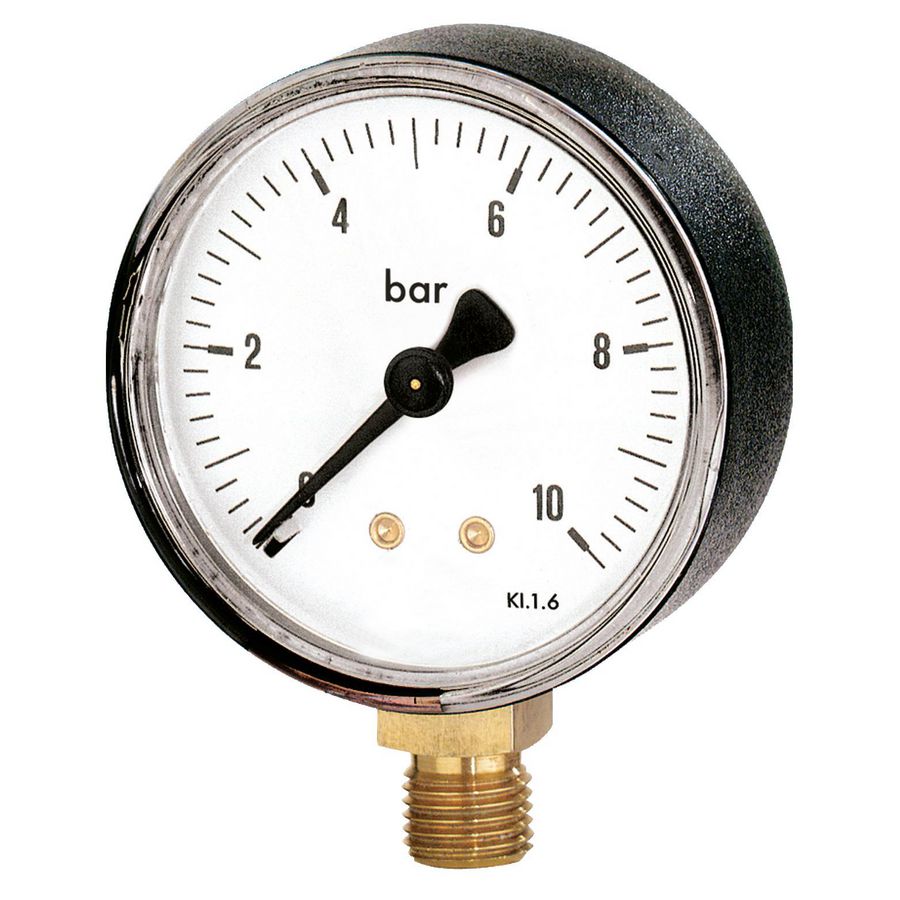 Manometer FR 250 M1 Staal rad. DN63 0-1B M1/4 Verwarming Watts | Rensa